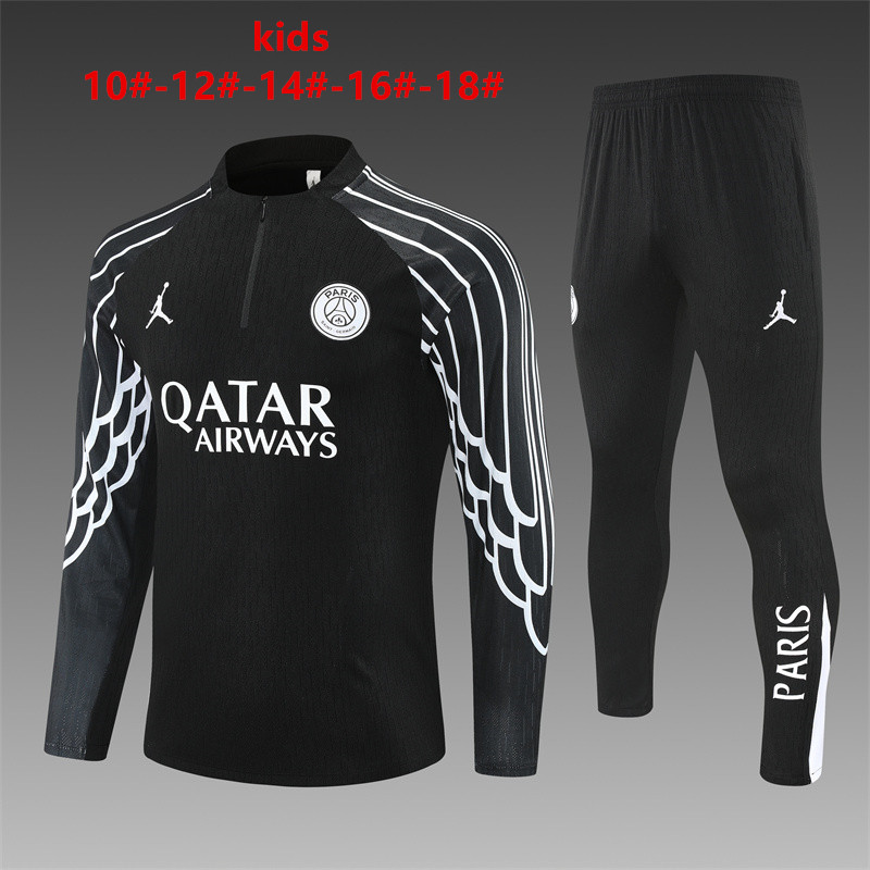 25-26 PSG Jordan Paris Black Kids+Adult Training Set